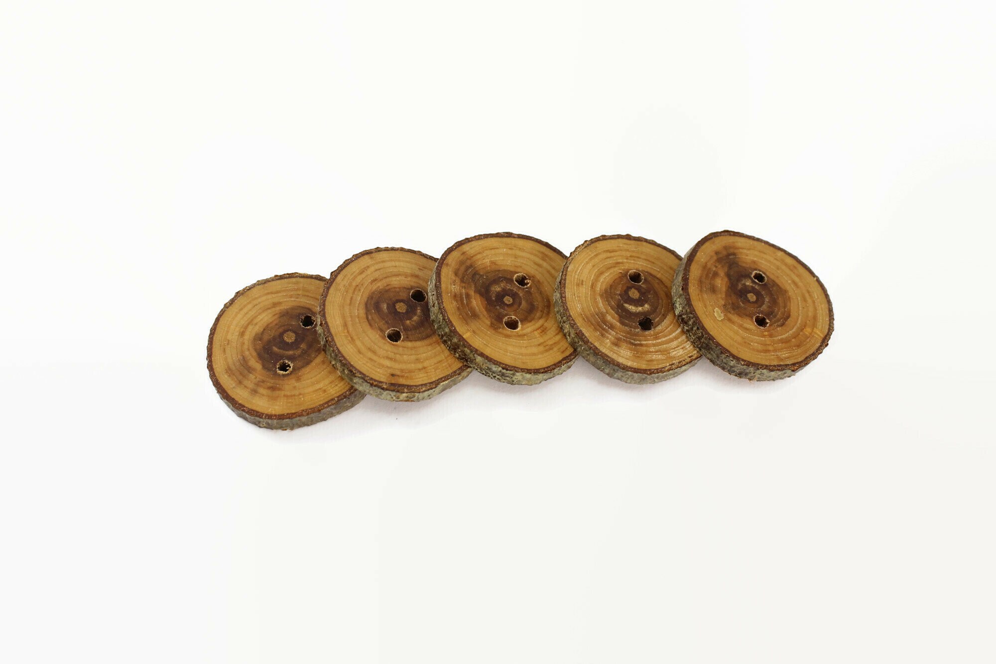 Set of 20 Wooden Buttons. Natural Wooden Buttons. Rustic Buttons ...