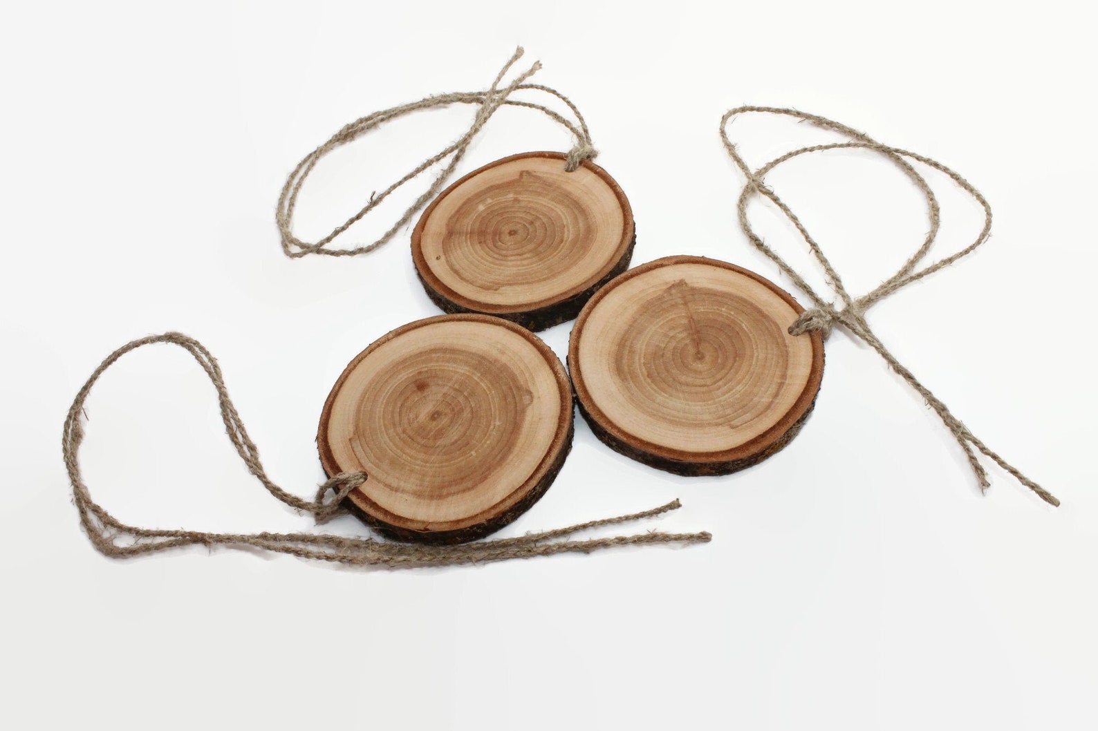 Set of 5 Cherry Tag Slices | 2,4 -3,2" | Wooden Tags | Wooden Slice ...