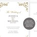 Printable Gold Wedding Program Template, Gold Wedding Program Template ...