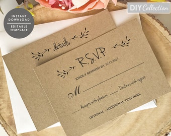 Rustic Rsvp Cards - Etsy
