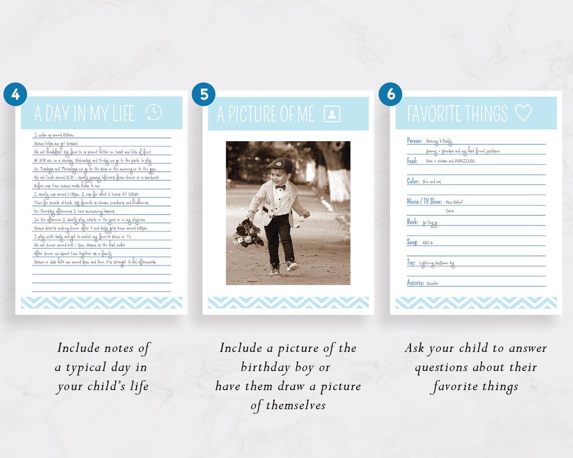 Printable Birthday Interview Kids Memory Book Pages Memory - Etsy