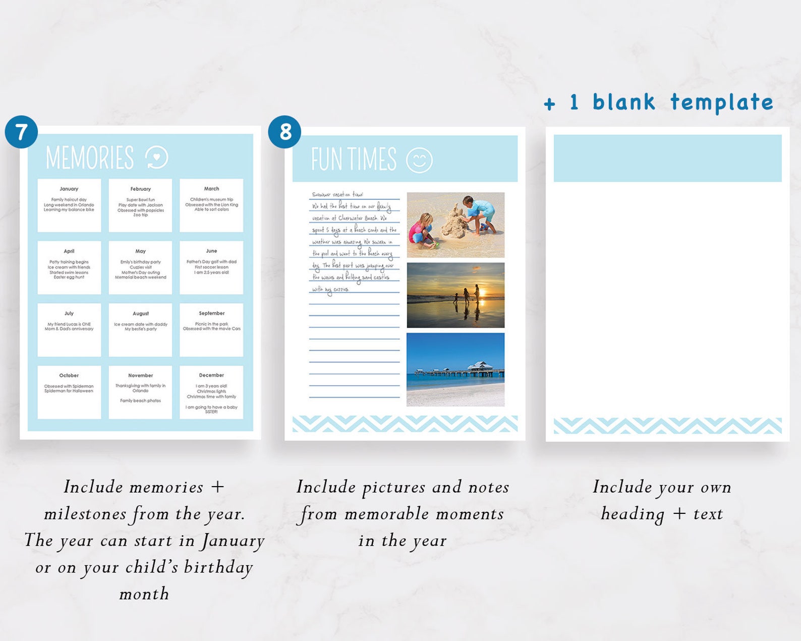 Printable Birthday Interview, Kids Memory Book Pages, Memory Box Pages ...