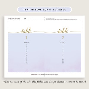Blush and Gold Seating Chart,printable Seating Chart,blush Table ...