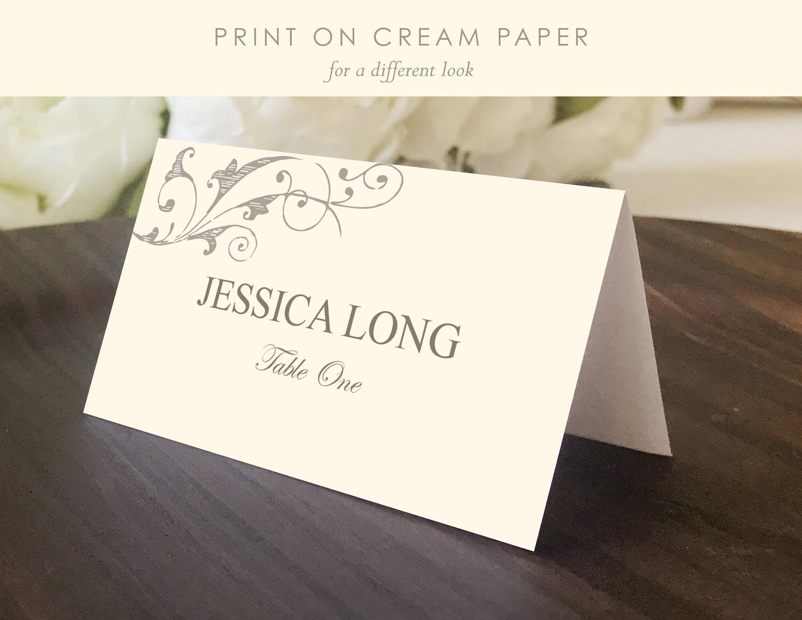 Place Card Template Printable Name Card Folded Place Card | Etsy