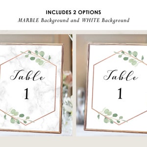 Greenery Table Numbers,printable Table Numbers,5x7 Table Numbers ...