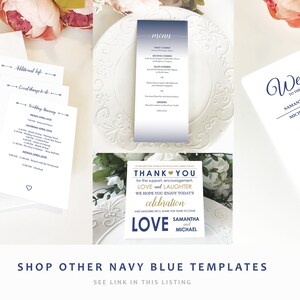 Navy Wedding Welcome Bag Note, Navy Welcome Letter, Welcome Tag ...