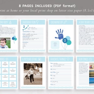 Printable Birthday Interview, Kids Memory Book Pages, Memory Box Pages ...