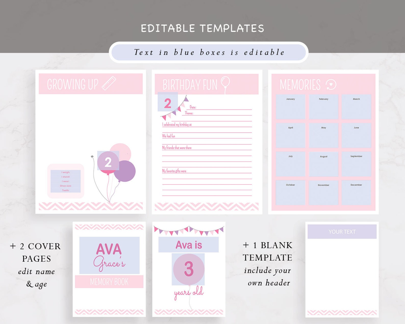 Printable Birthday Interview Kids Memory Book Pages Memory - Etsy