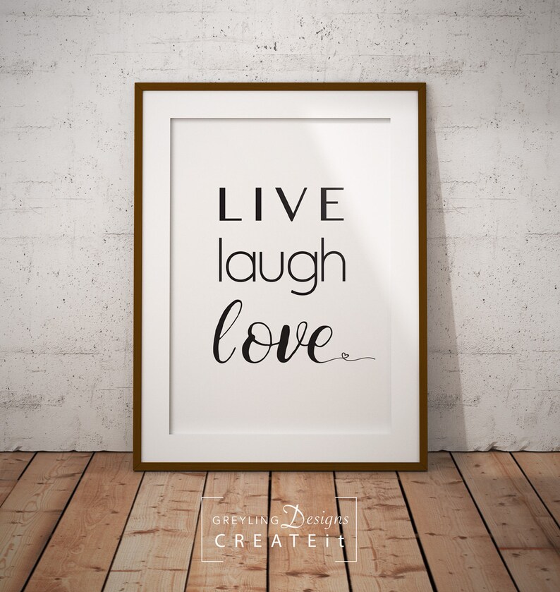 Live Laugh Love Printable Poster Quote Art Printable 8x10 | Etsy