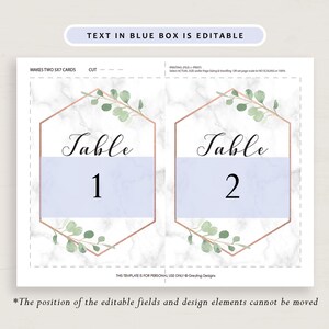 Greenery Table Numbers,printable Table Numbers,5x7 Table Numbers ...