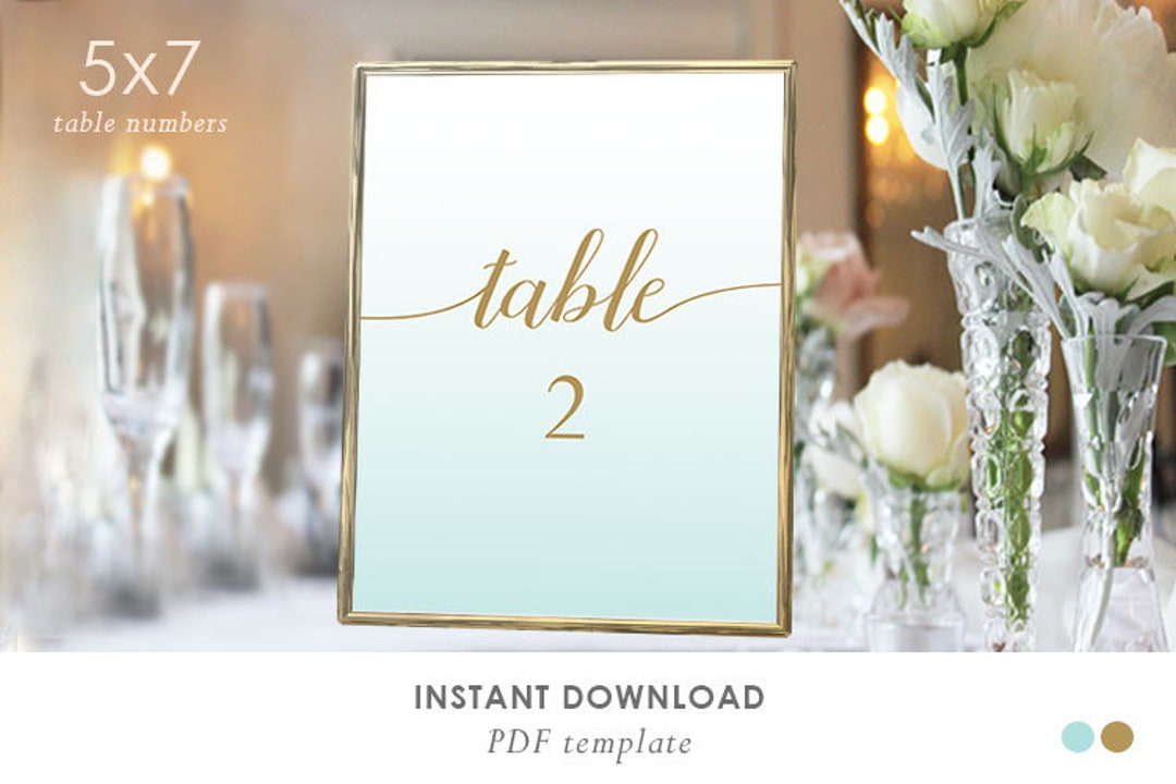 Beach Table Numbersblue Table Numberswedding Table - Etsy