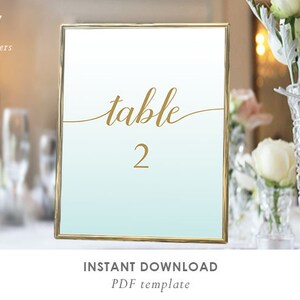 Beach Table Numbersblue Table Numberswedding Table - Etsy