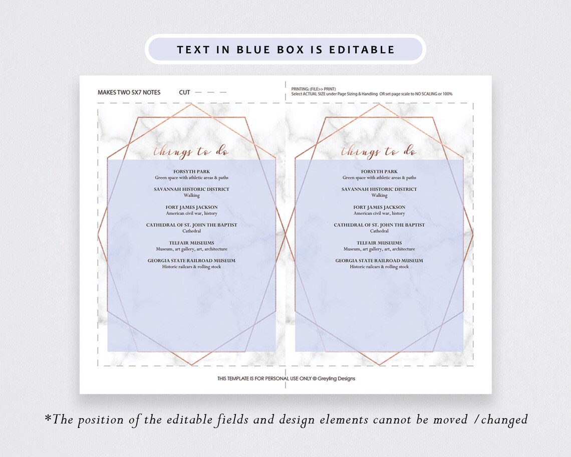 Printable Welcome Note Modern Welcome Letter Marble Wedding - Etsy