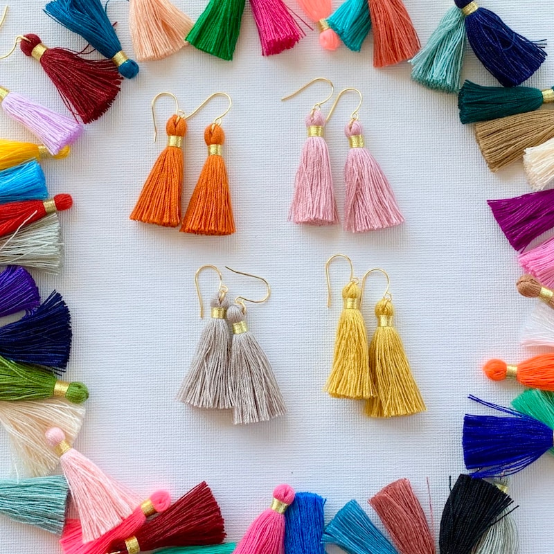 Tassel Earrings - Etsy