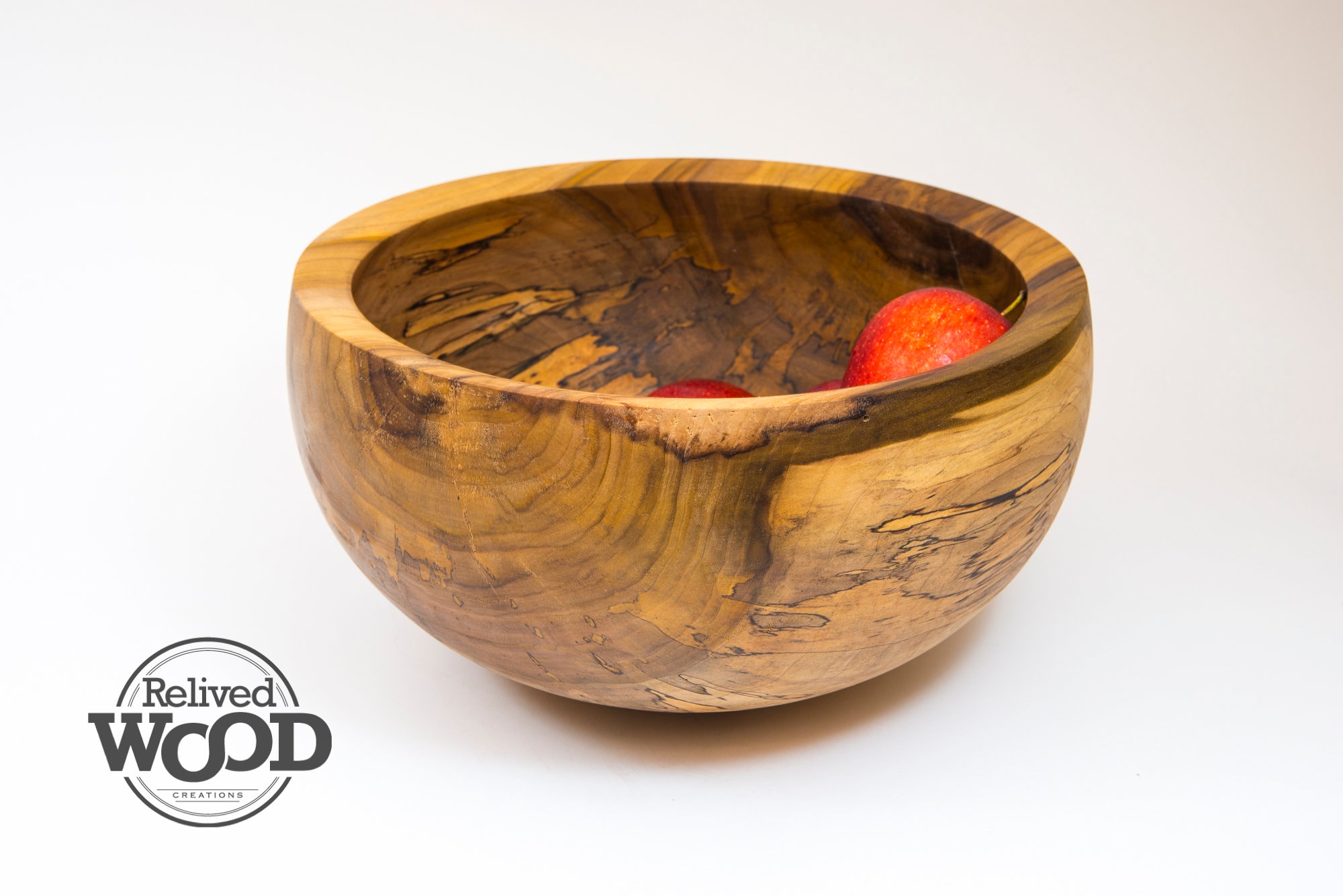Spalted Tulip Poplar Elegant Hand Made Wooden Bowl Display Centerpiece ...