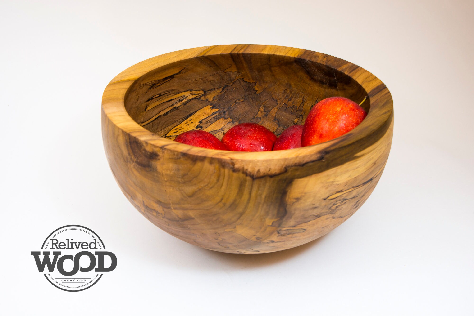 Spalted Tulip Poplar Elegant Hand Made Wooden Bowl Display Centerpiece ...