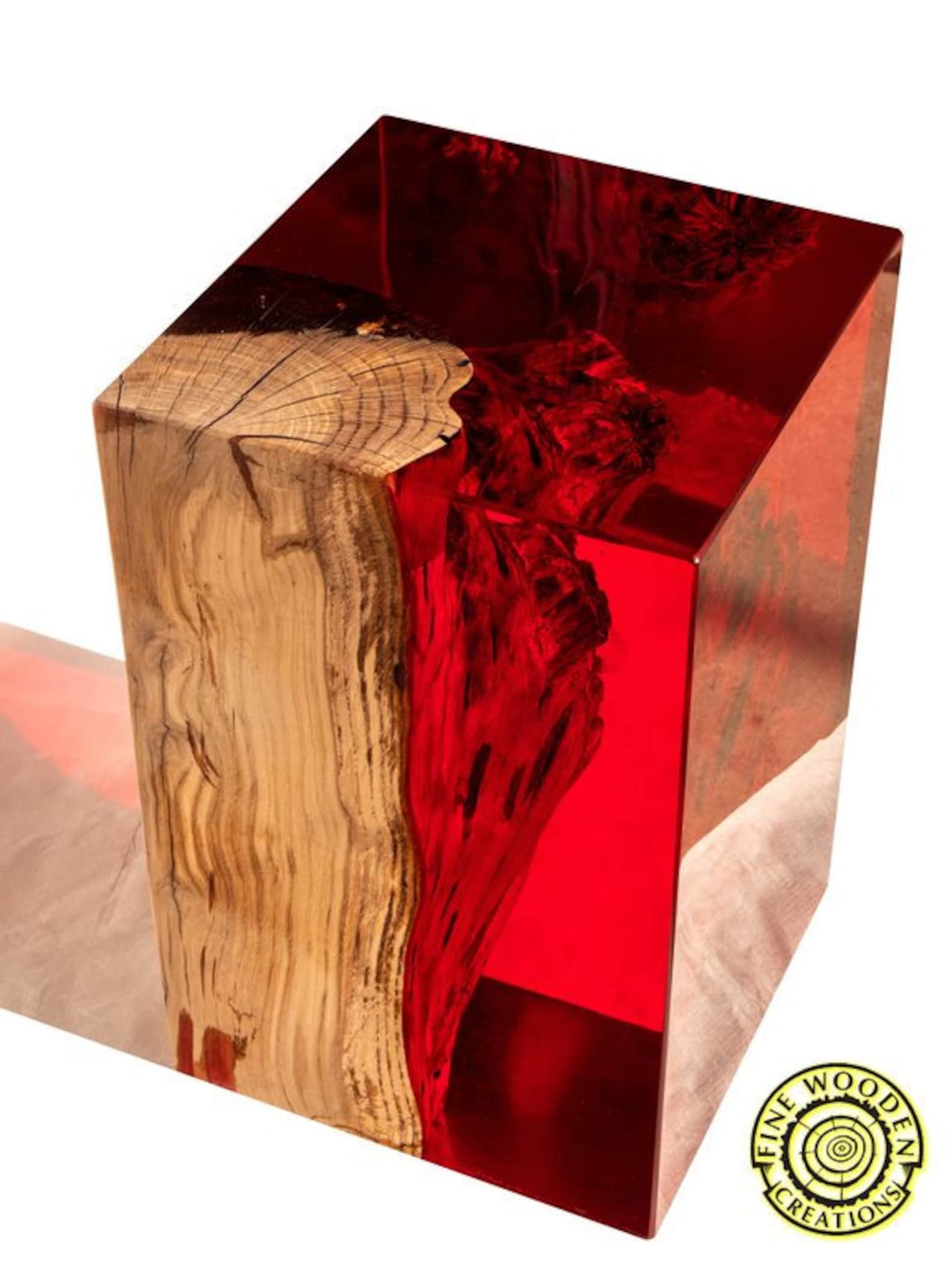 Epoxy Resin Square Stool, Different Colors - Etsy