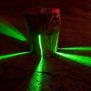 Tree Stump Table / Side Table / Lamp / Night Table With Remote Internal ...