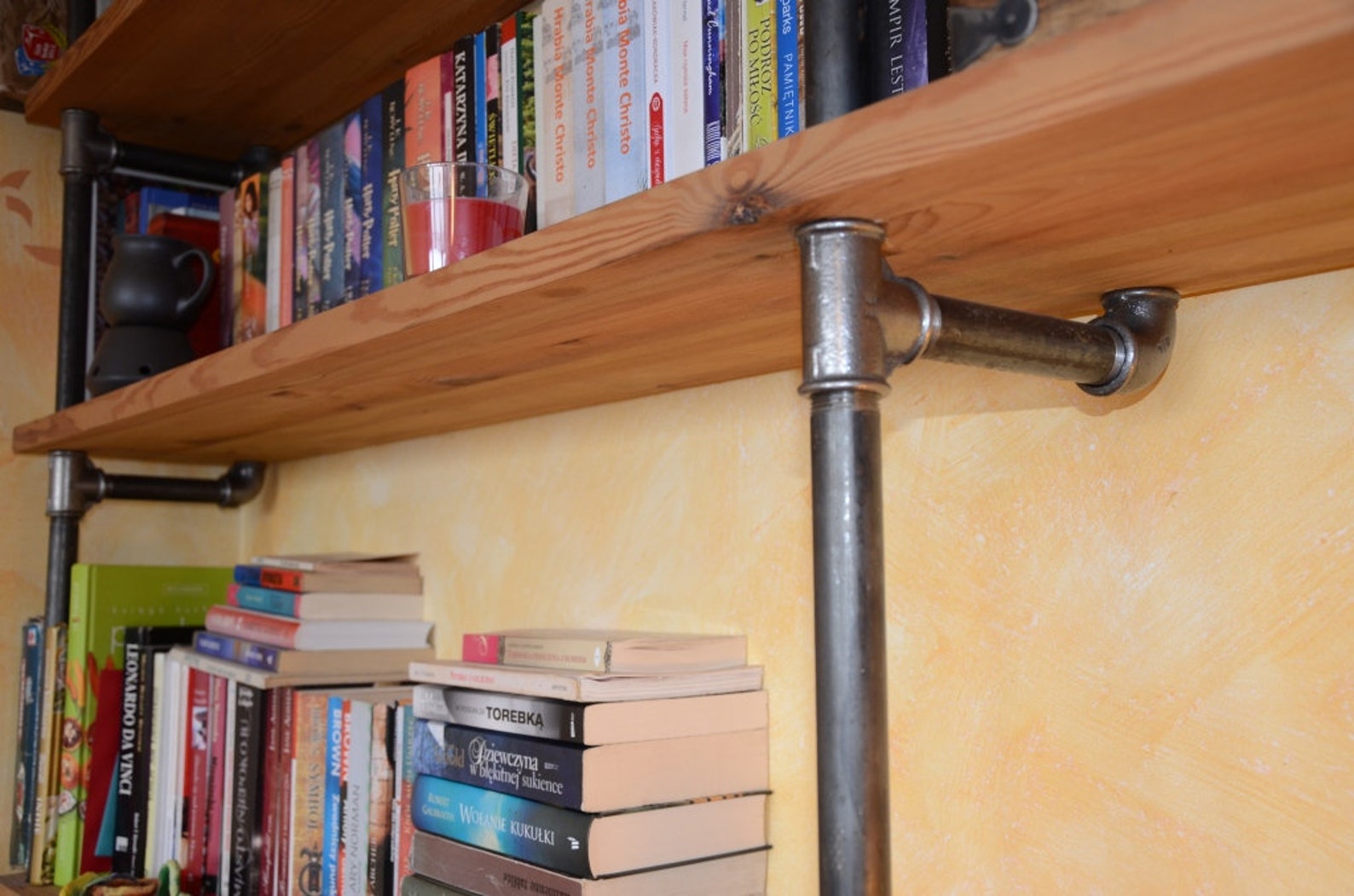 Industrial Living Room Pipe Shelf Modern Pipe Shelving Unit - Etsy