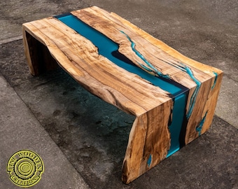 Maple River Coffee Table, River Table Dinning, River Table Coffee ...