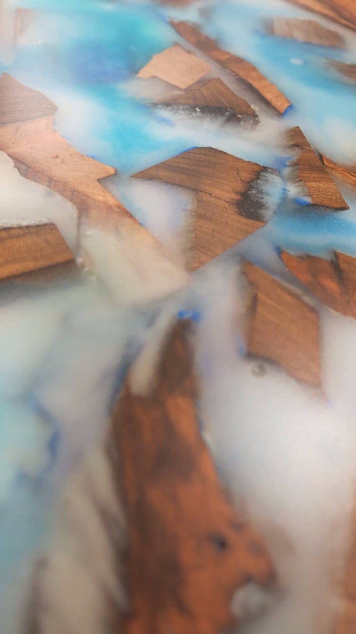 White Oreo - Live Edge River Dining Table With Bench and Glowing Resin ...