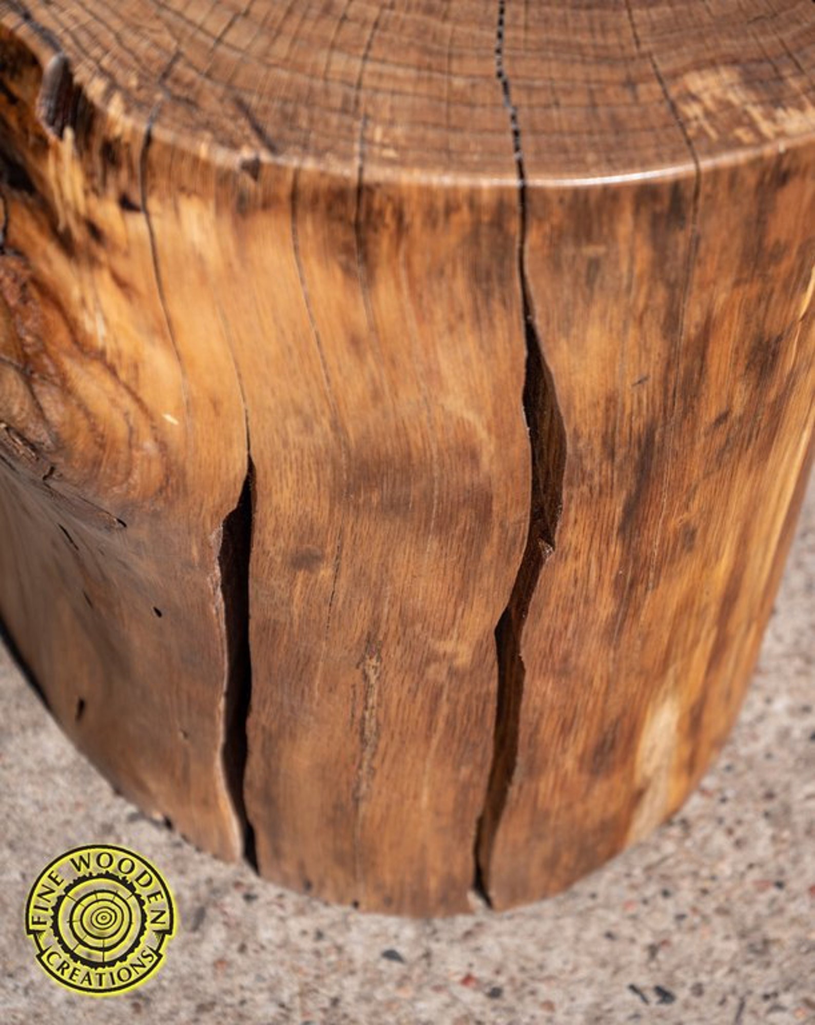 Tree Stump Table / Side Table / Lamp / Night Table With Remote - Etsy