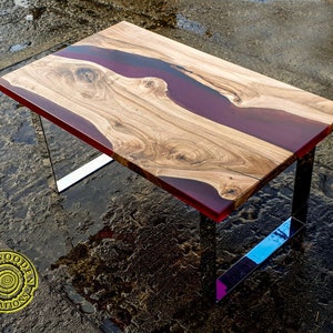 Deep Purple Resin Coffee Table - Etsy