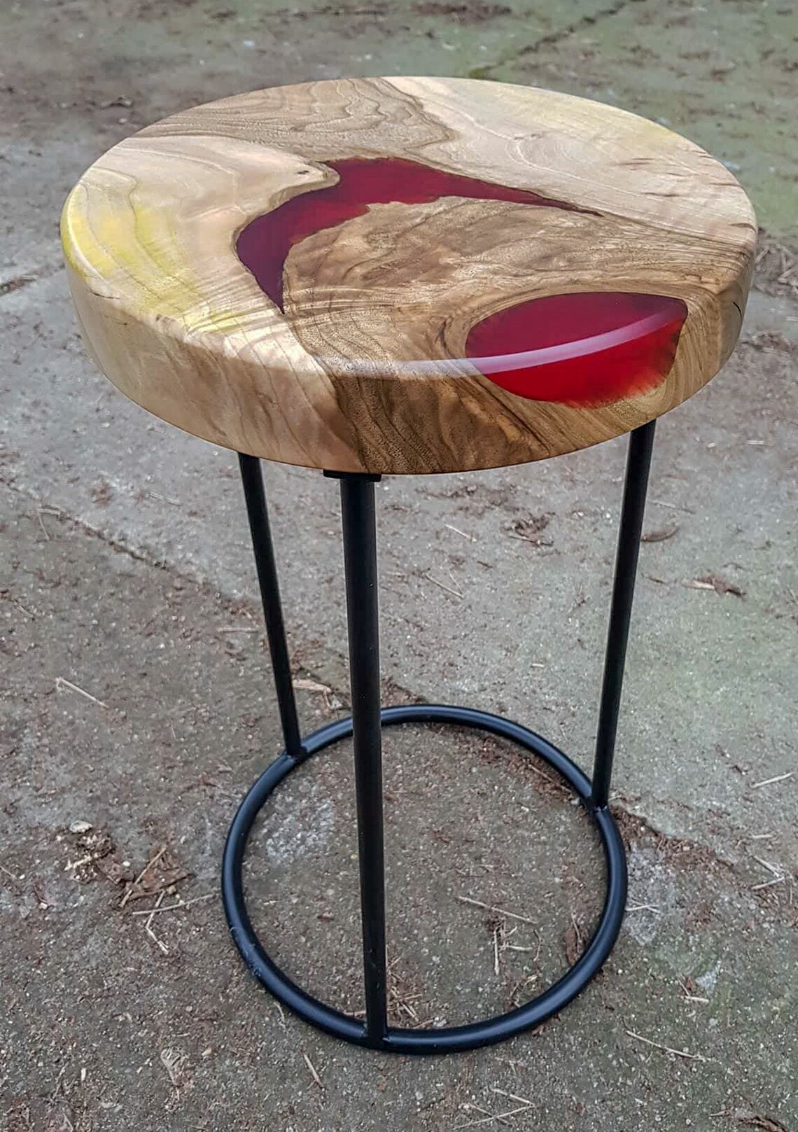 Resin Round Wood Stools Different Colors - Etsy