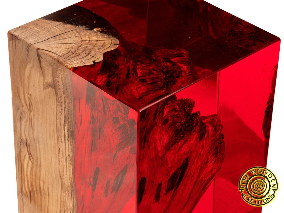 Epoxy Resin Square Stool Different Colors - Etsy