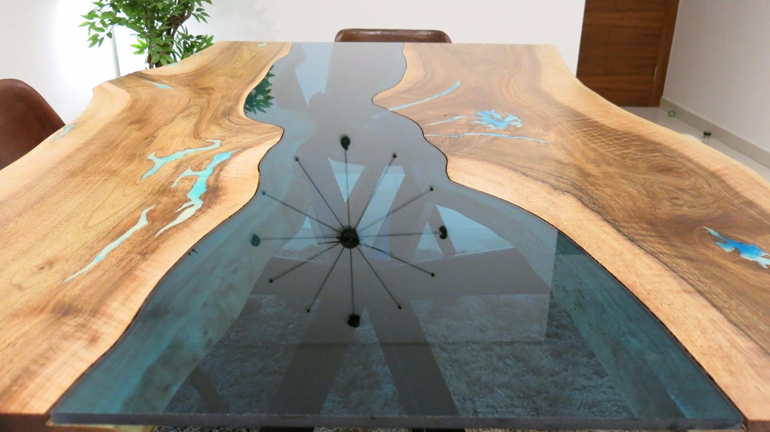 White Oreo Live Edge River Dining Table With Bench and - Etsy