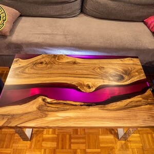 Deep Purple Resin Coffee Table - Etsy