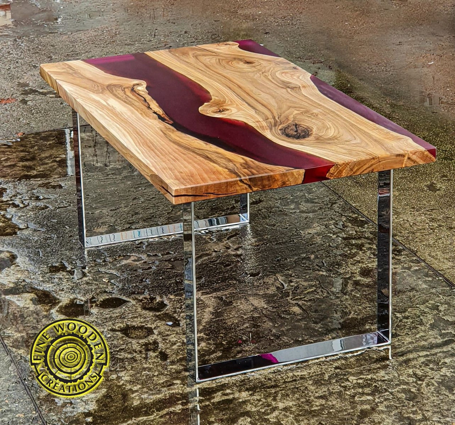 Deep Purple Resin Coffee Table | Etsy