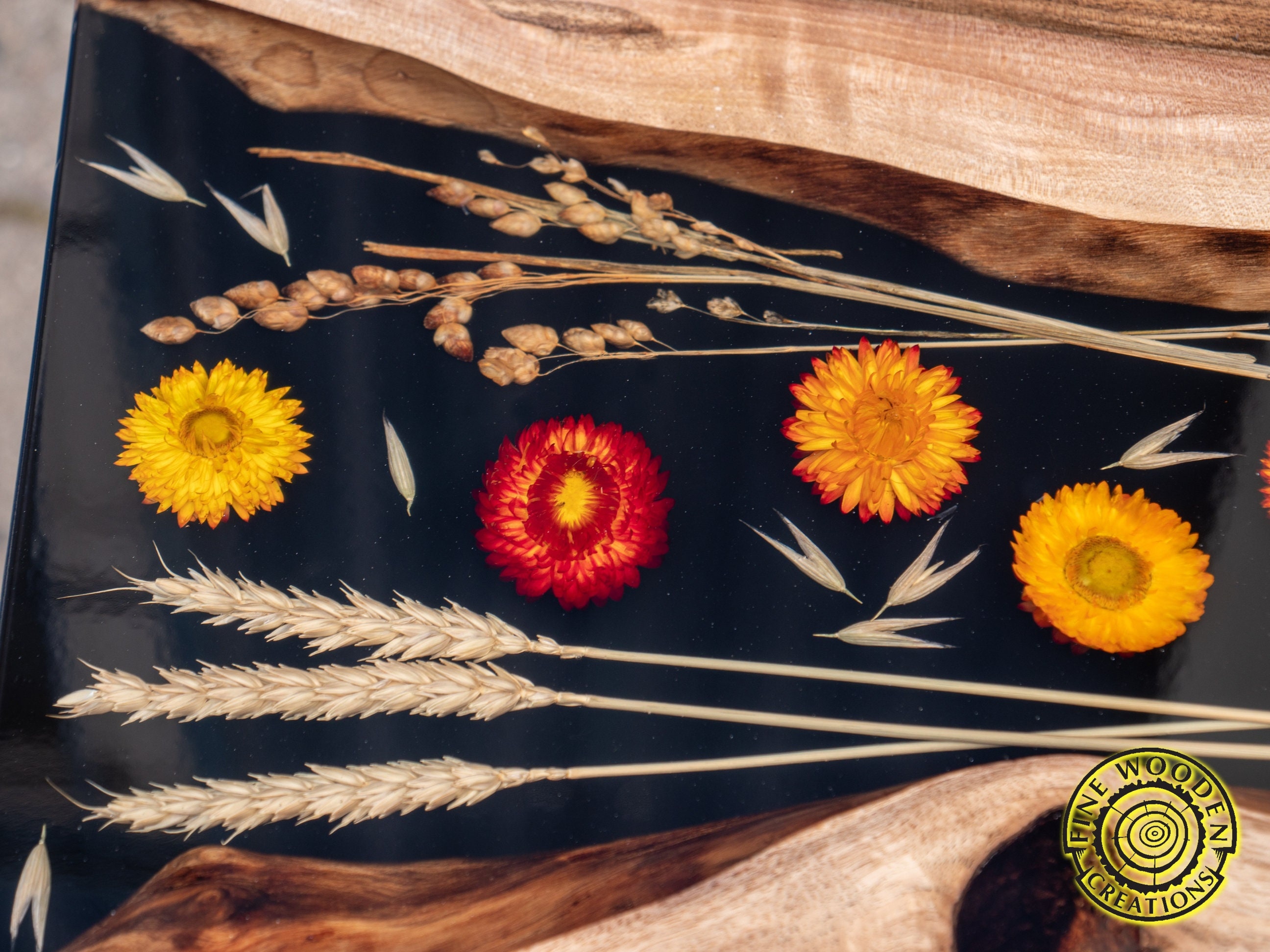 Handmade Wood Serving Board With Flowers / Cheese Board, Housewarming ...