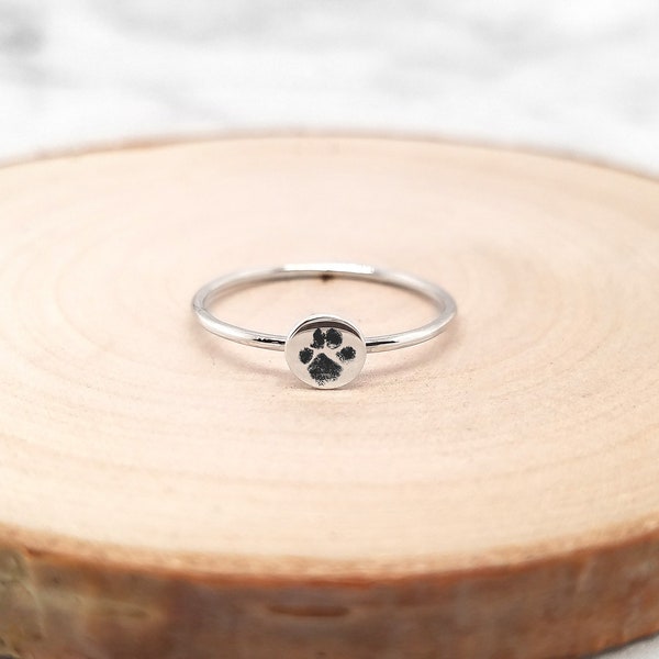 Paw Print Ring - Etsy