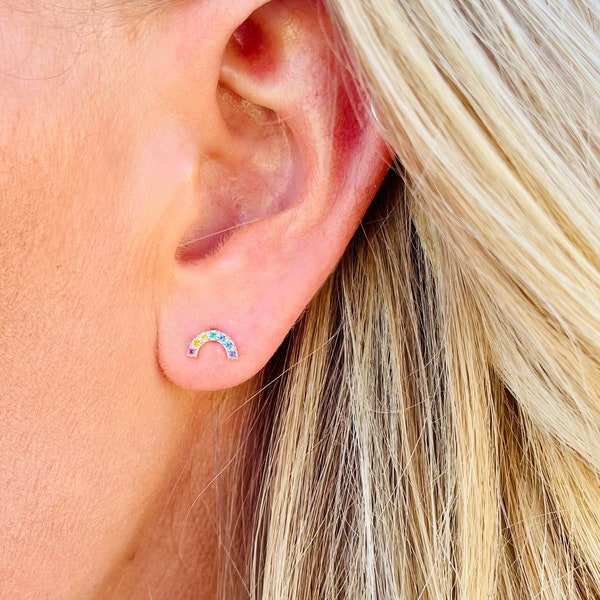 Rainbow Earrings - Etsy