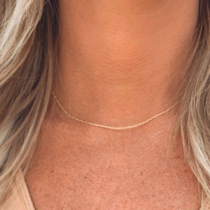 Thin Gold Necklace Chain for Women - Etsy