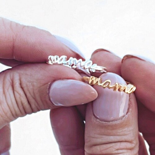 Mama Ring Mom Ring Gift for Mom Dainty Mama Ring Gold - Etsy