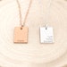 Personalized Rectangle Necklace Name Necklace Personalized Rectangle ...