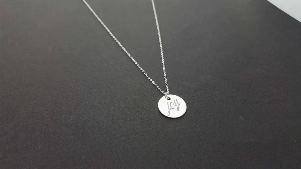 Joy Necklace Joy Jewelry Find Hope Love and Joy Charm - Etsy