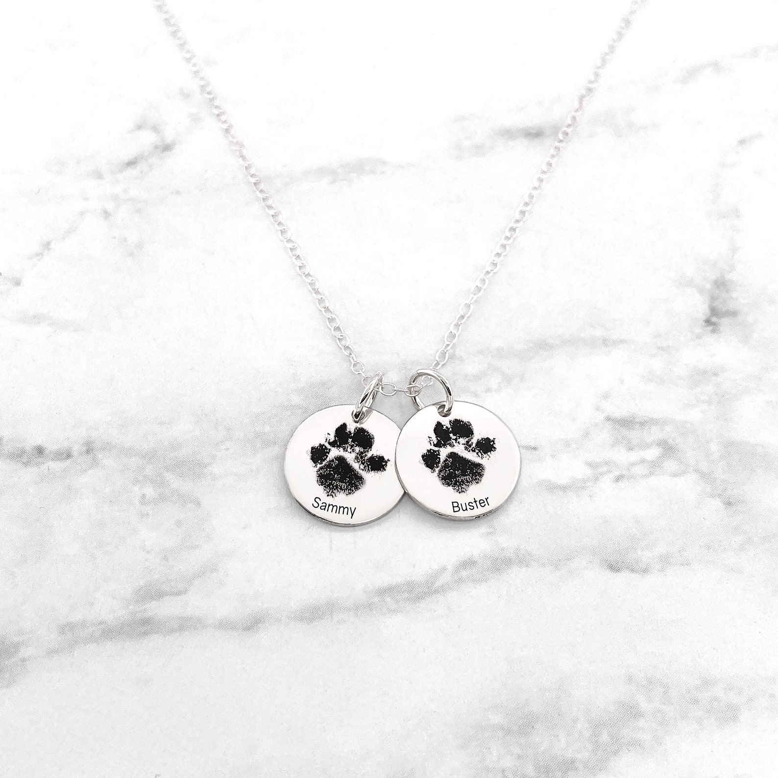 Custom Paw Print Necklace Dog Paw Necklace Your Actual Pet | Etsy