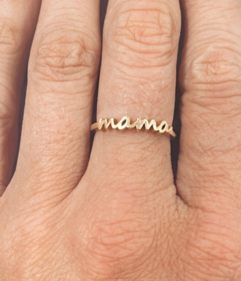 Mama Ring Mom Ring Gift for Mom Dainty Mama Ring Gold - Etsy