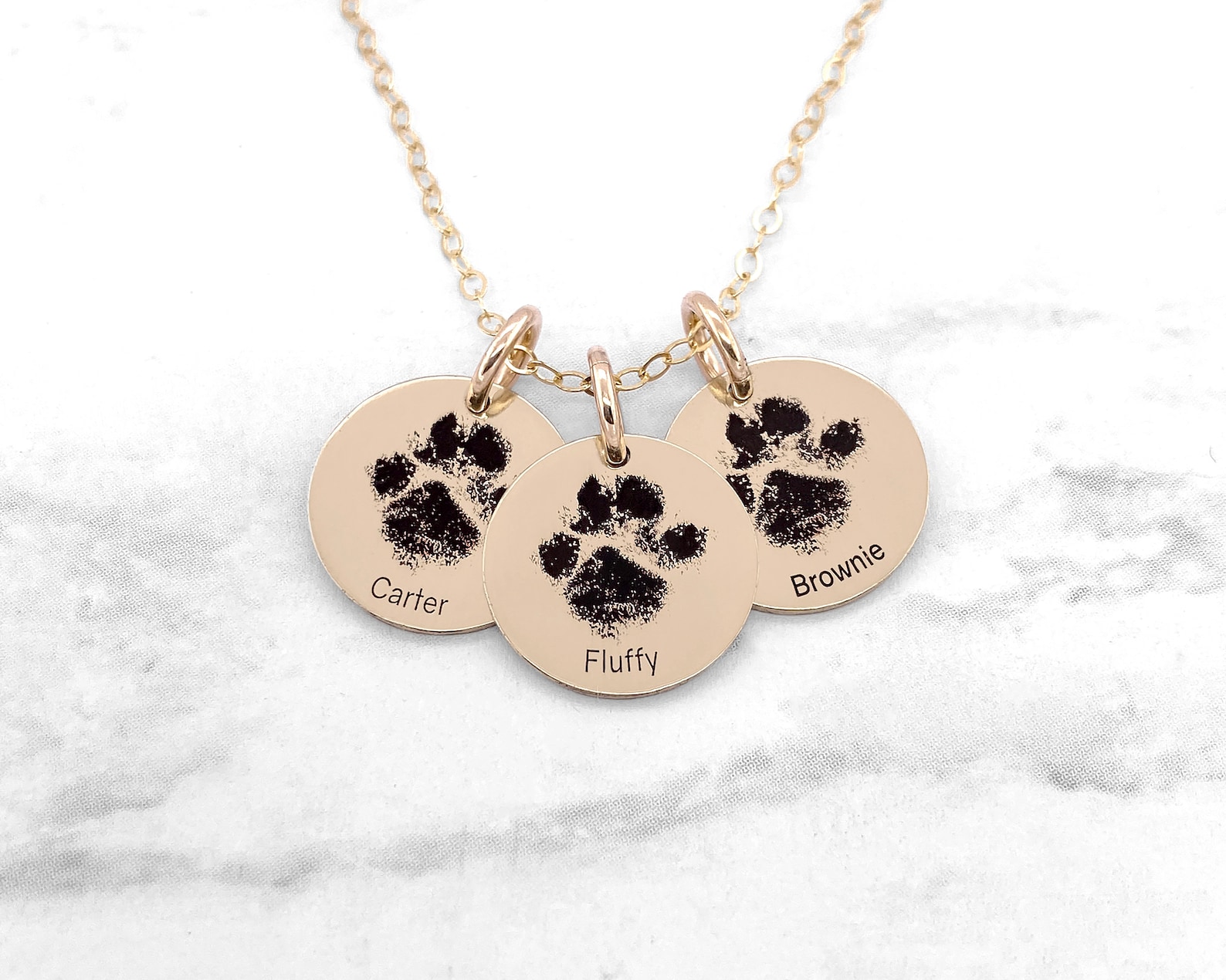 Custom Paw Print Necklace Dog Paw Necklace Your Actual Pet | Etsy