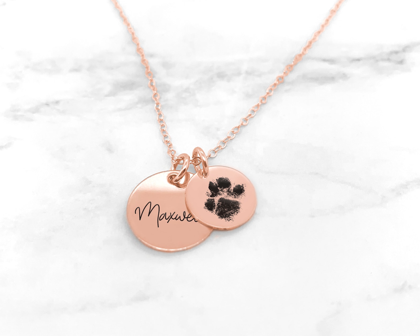 Custom Paw Print Necklace • Your Actual Pet Paw Print Necklace • Paw ...
