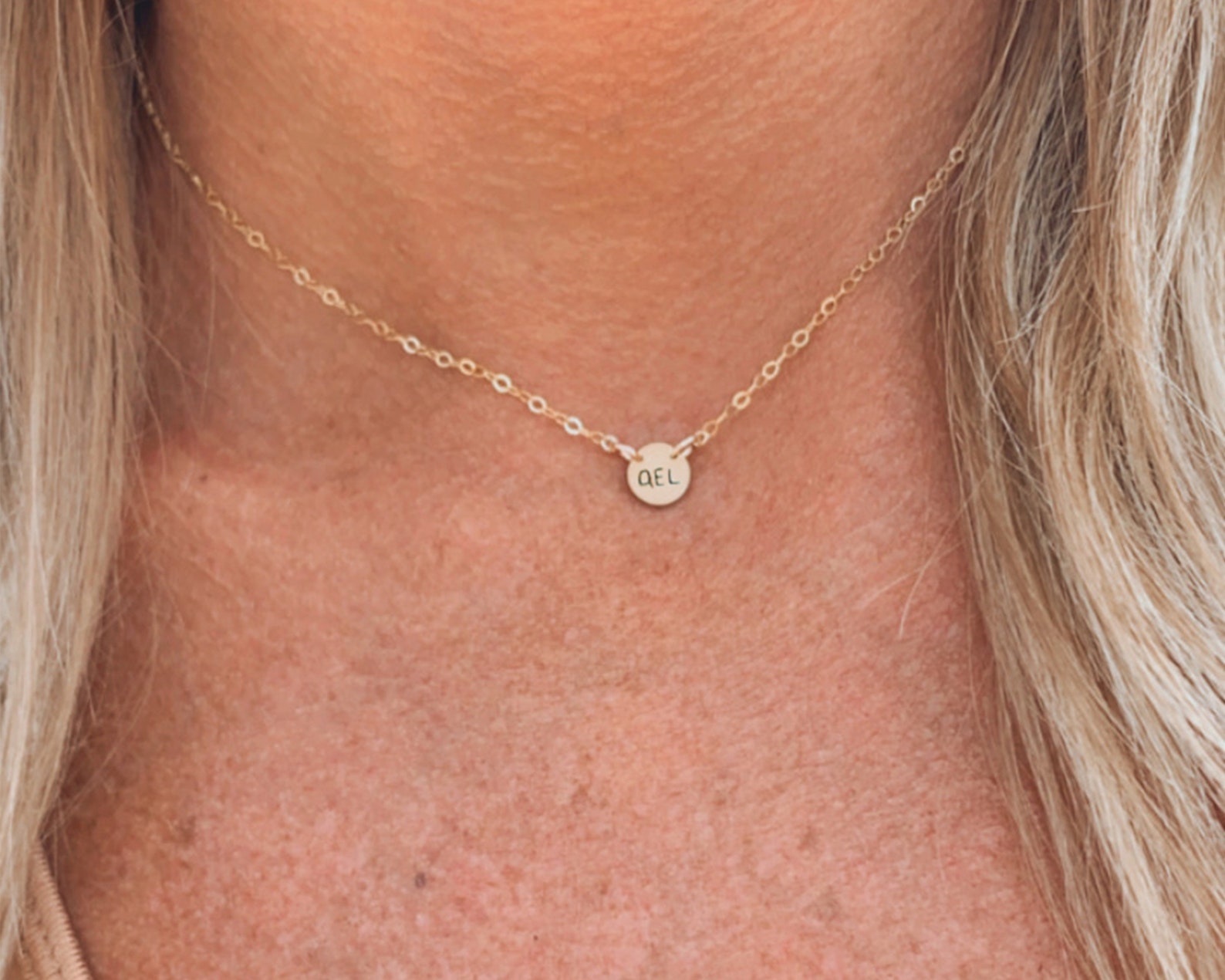 Super Dainty Initial Necklace Custom Initial Necklace - Etsy