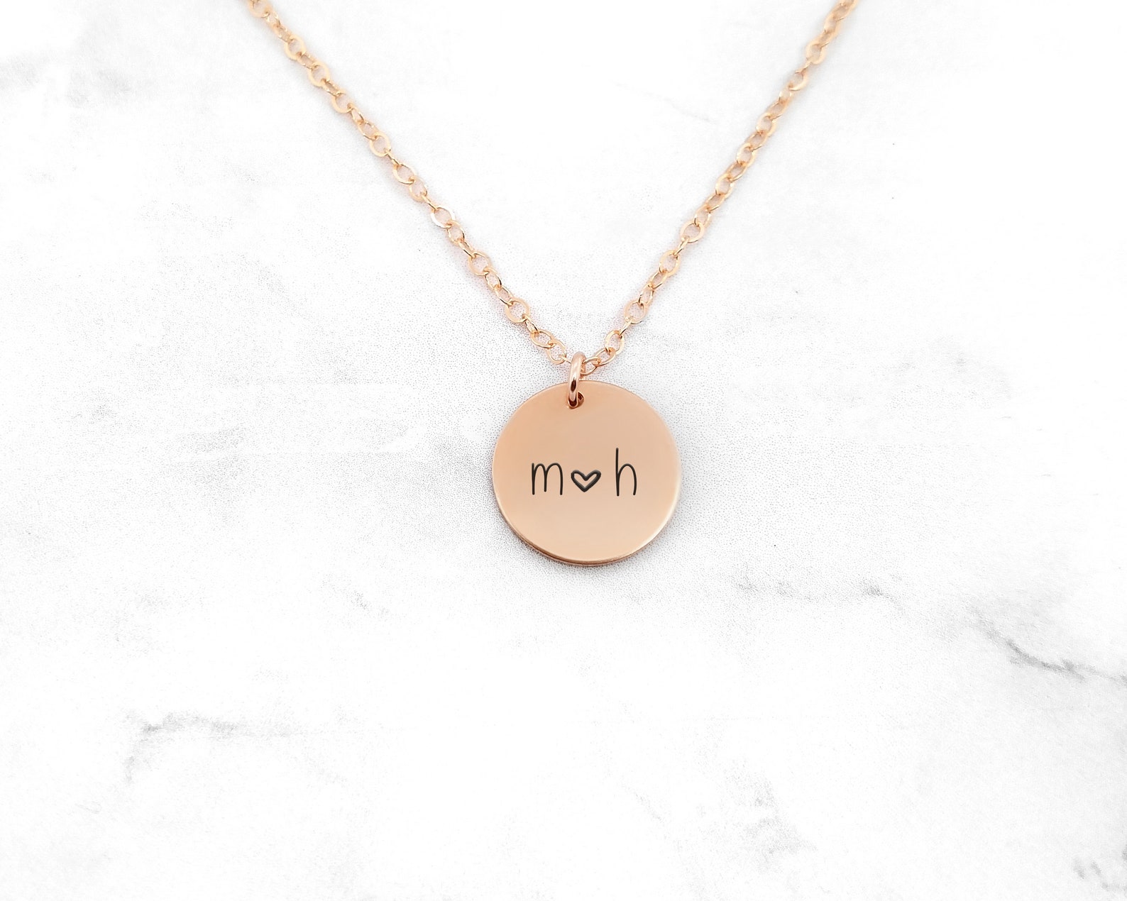 Custom Disc Necklace Initial Disc Necklace Personalized - Etsy