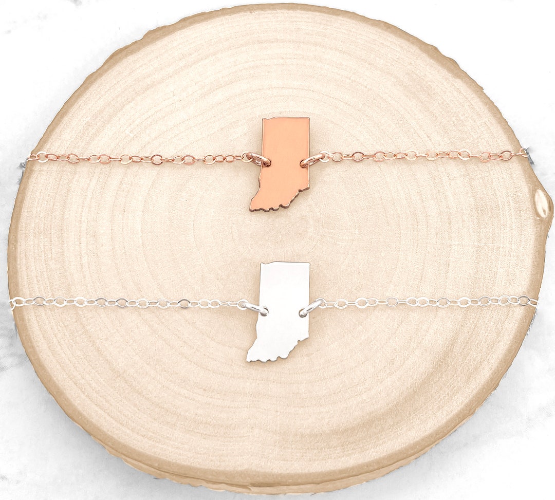 State Cutout Bracelet • Personalized State Bracelet • State Bracelet ...
