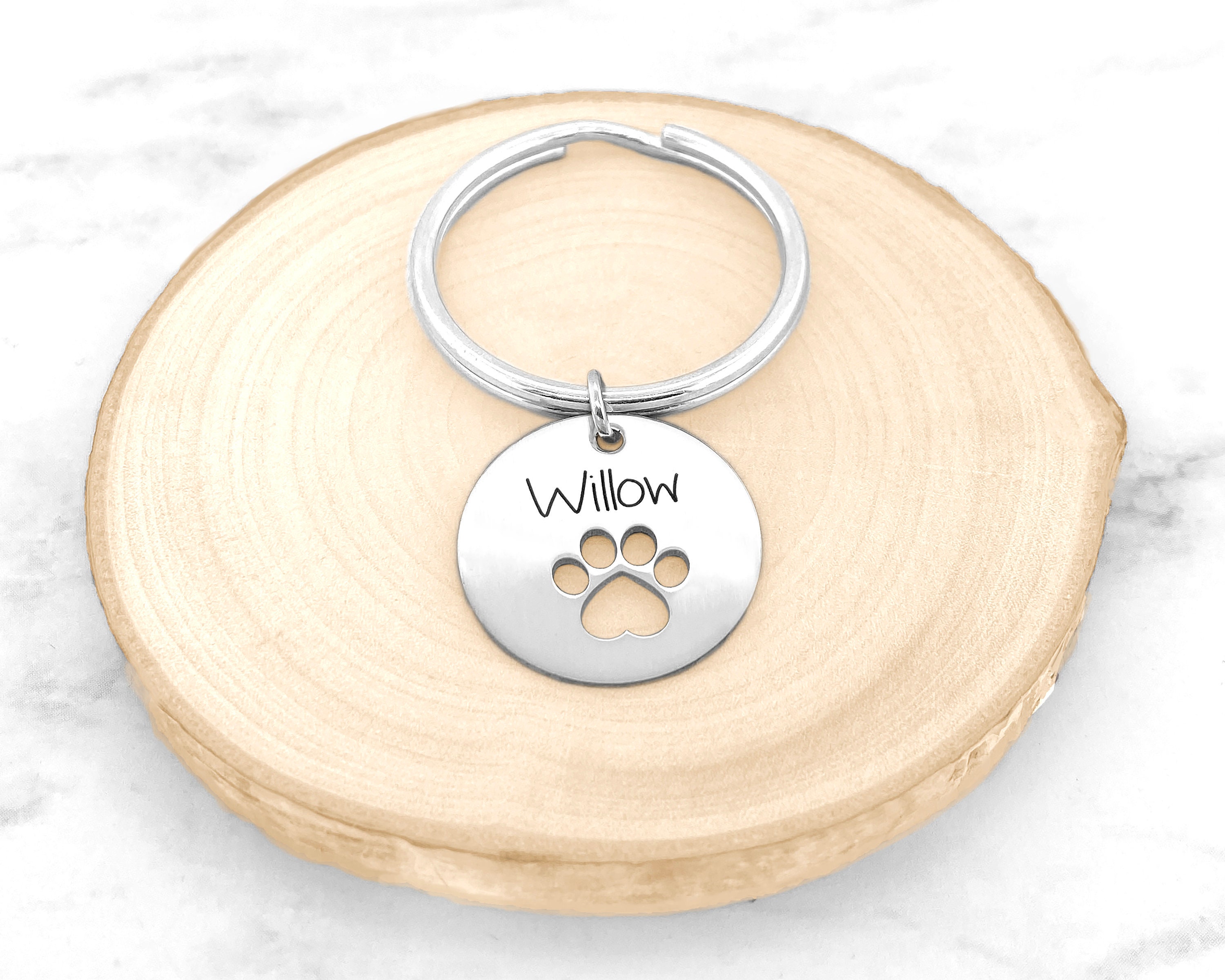 Dog Keychain • Paw Print Keychain • Dog Lover Gift • Pet Keychain • Pet ...