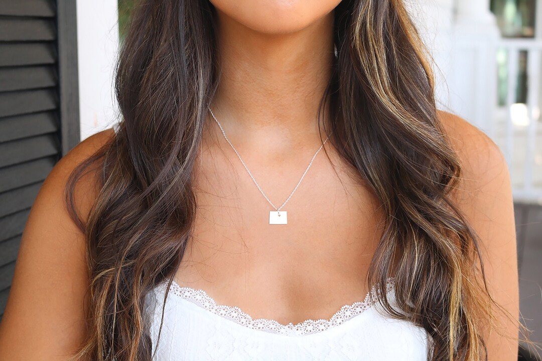 Colorado Necklace • Colorado State Charm Necklace • Colorado Shaped ...