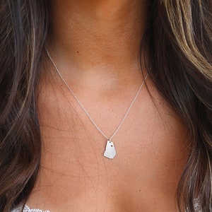 Georgia Necklace • Georgia State Charm Necklace • Georgia Shaped ...