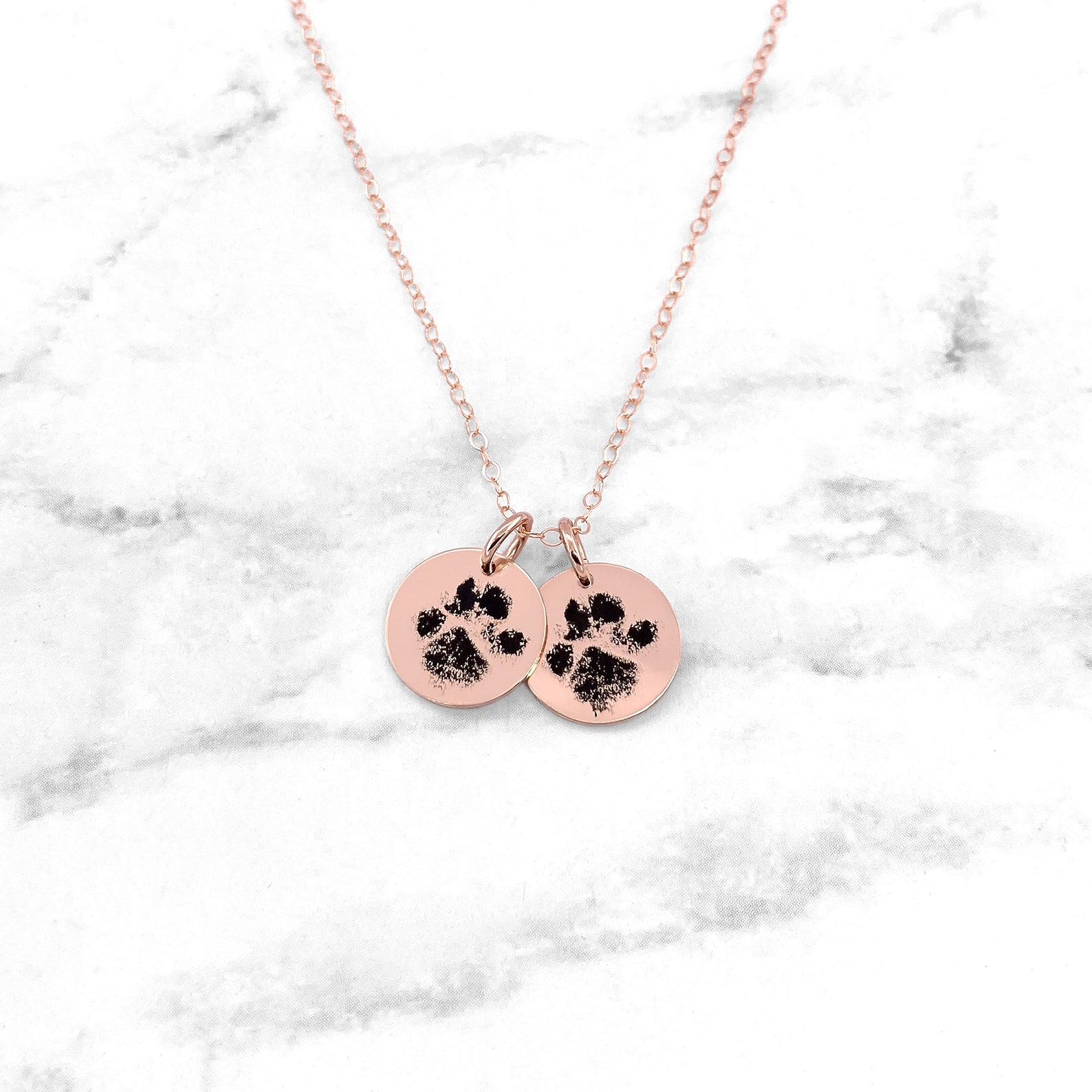 Custom Paw Print Necklace Dog Paw Necklace Your Actual Pet | Etsy